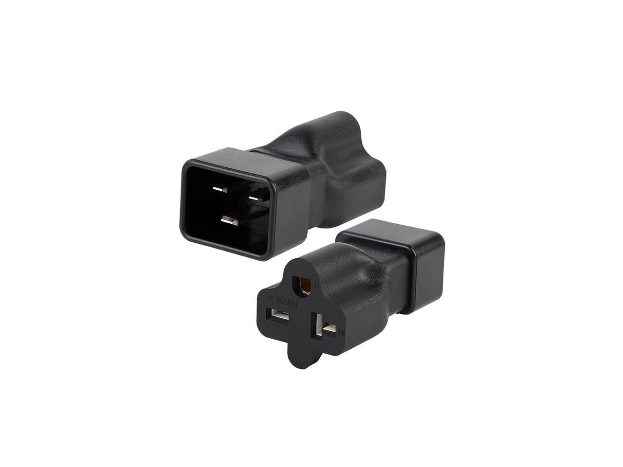 2-in-1 IEC320 C20 TO 6-15R & 6-20R AC Power Adapter ,IEC320 C20 TO 6-15 ...