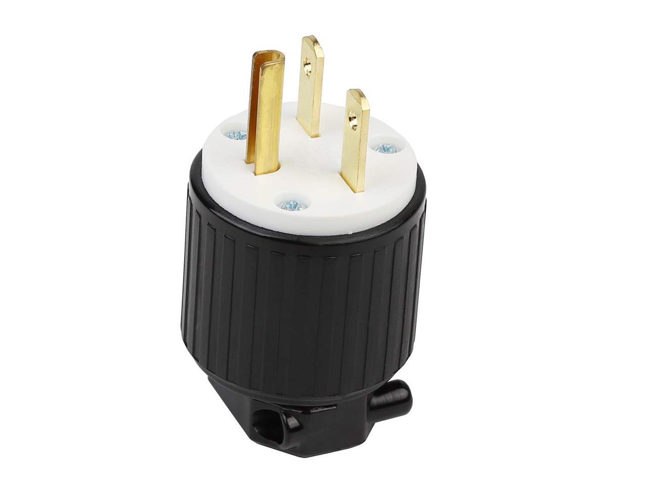 Tekit NEMA 6-15P Male Plug,Industrial Grade 15A 250V Straight Blade ...