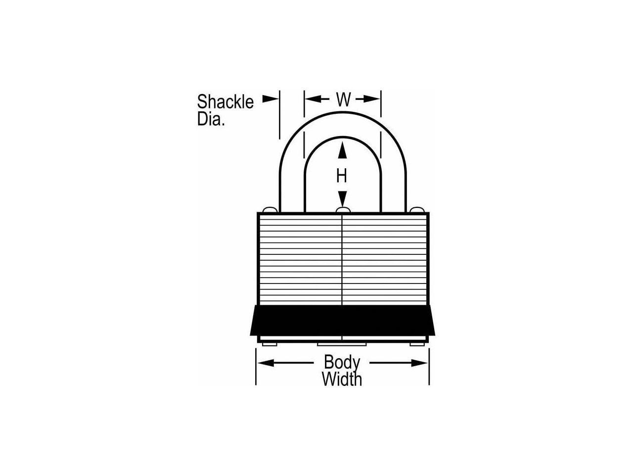 MASTER LOCK 1KA Padlock, Keyed Alike, Standard Shackle, Rectangular ...