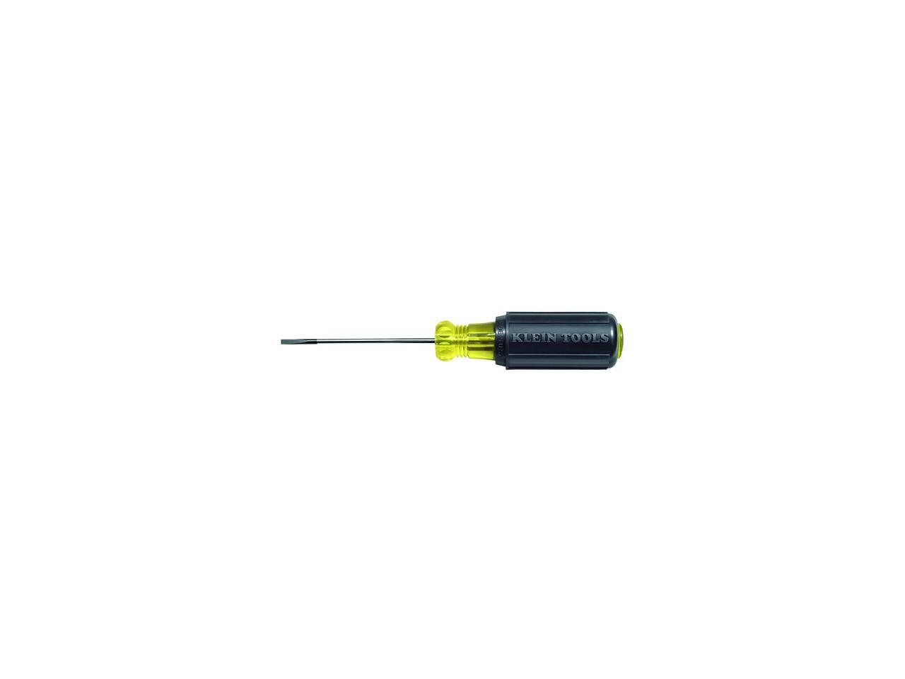KLEIN TOOLS 612-4 Terminal Block Screwdriver Standard 1/8" 4 in Round ...