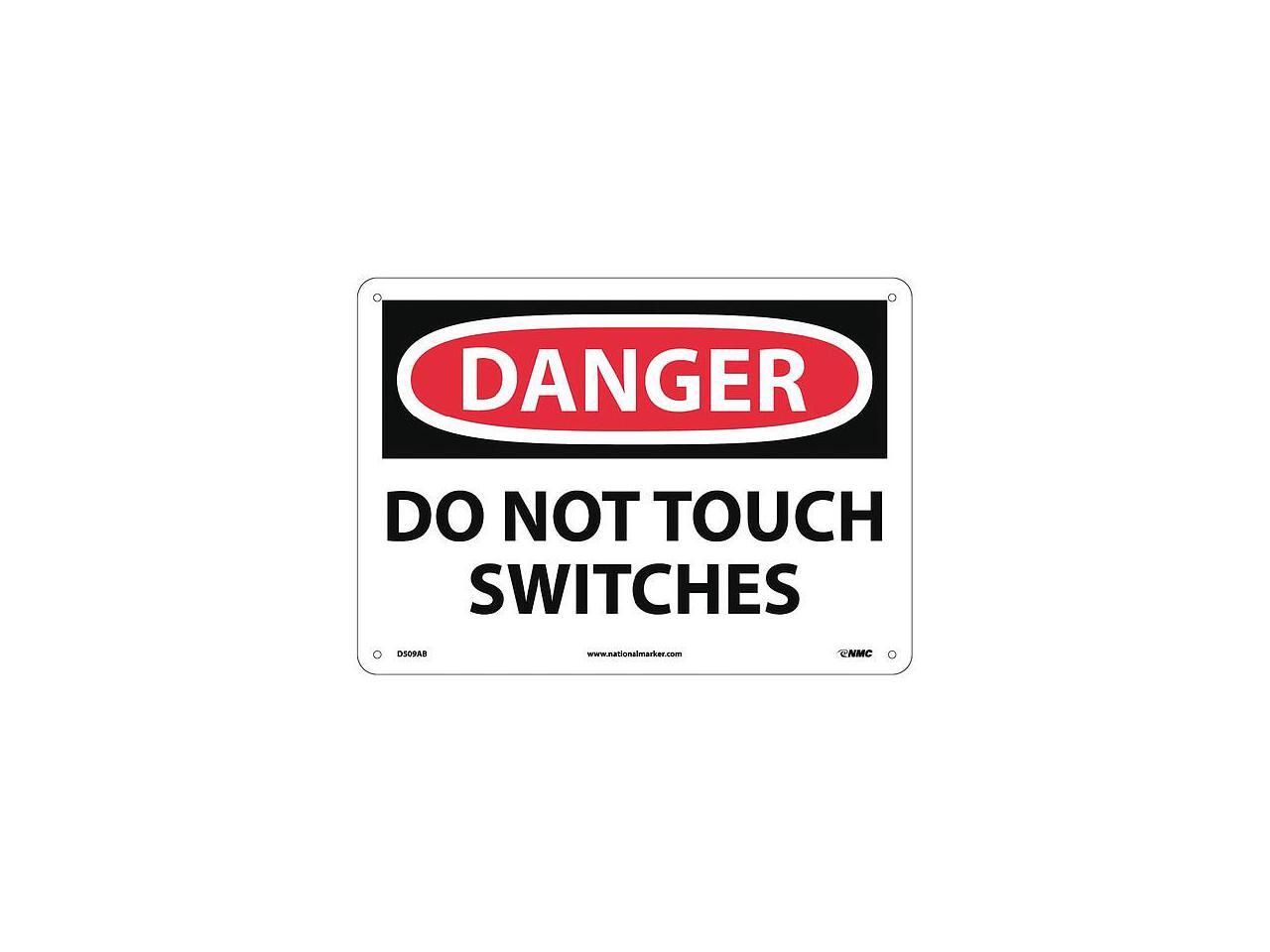 NMC D509AB Danger Do Not Touch Switches Sign - Newegg.com