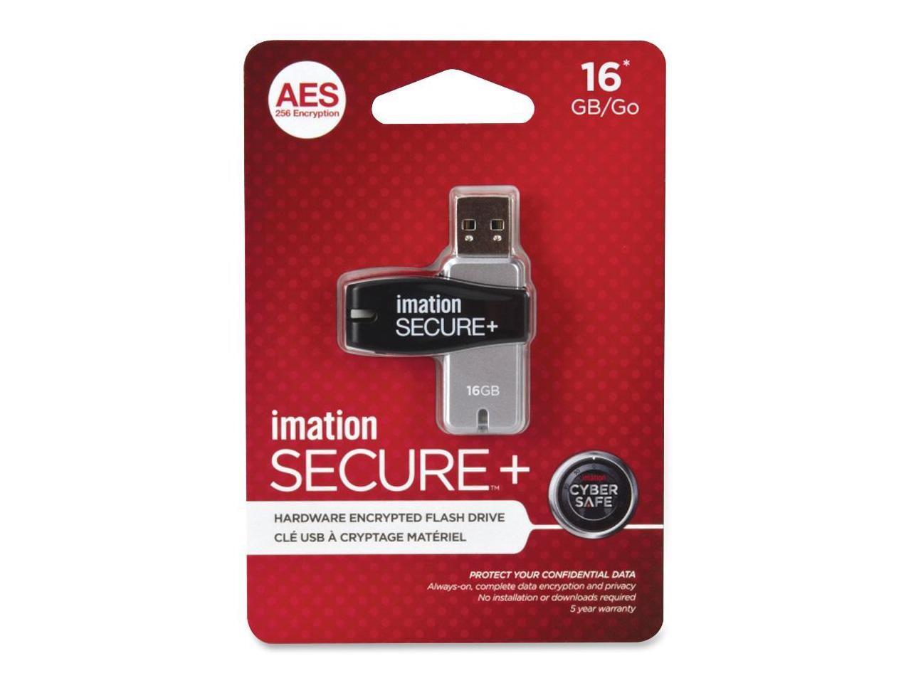 Imation Secure 16 GB USB 2.0 Flash Drive - Black, Silver - Newegg.com
