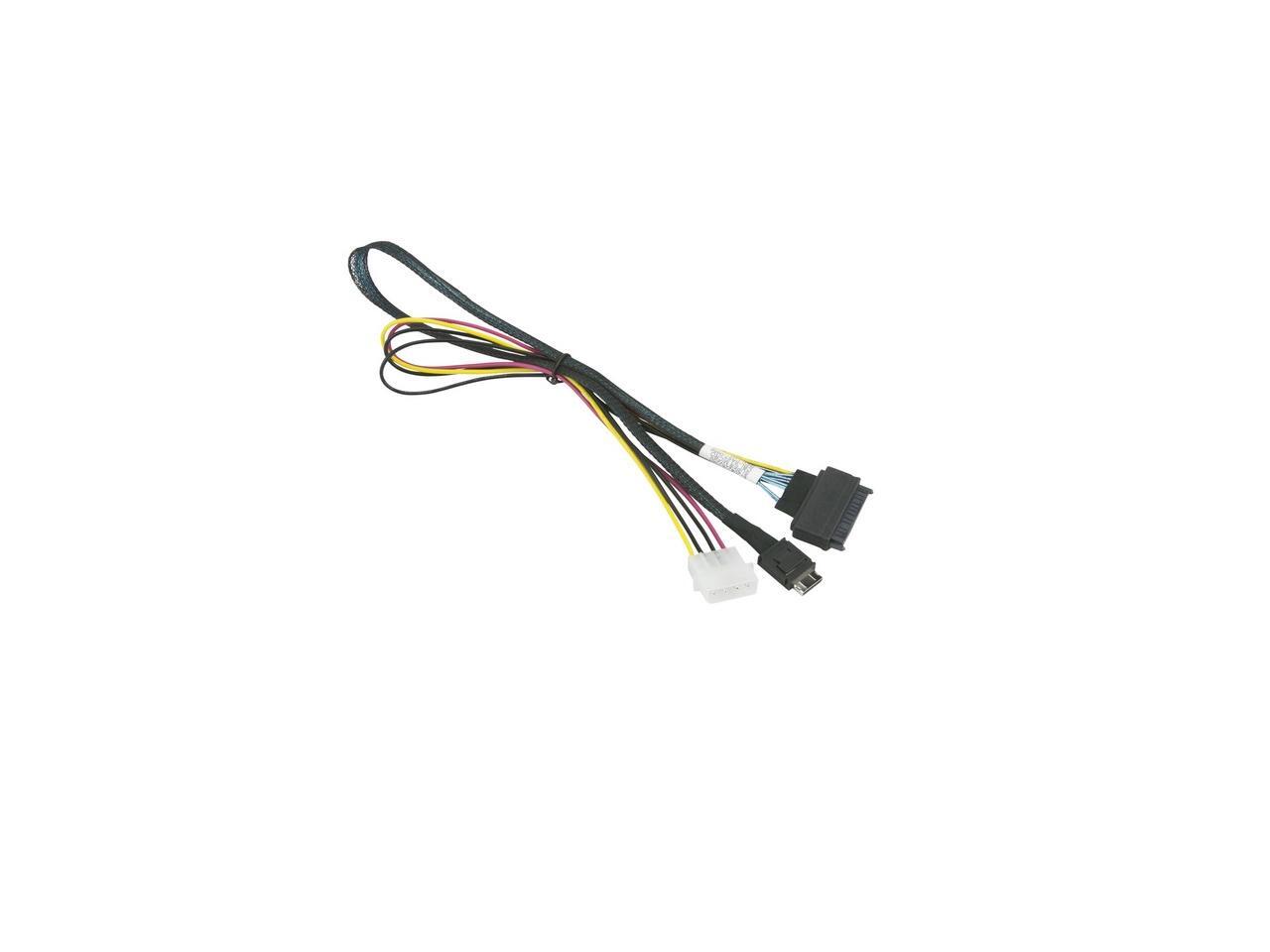Supermicro CB CBL-SAST-0956 55cm OCuLink to PCIE SFF-8639 U.2 with ...