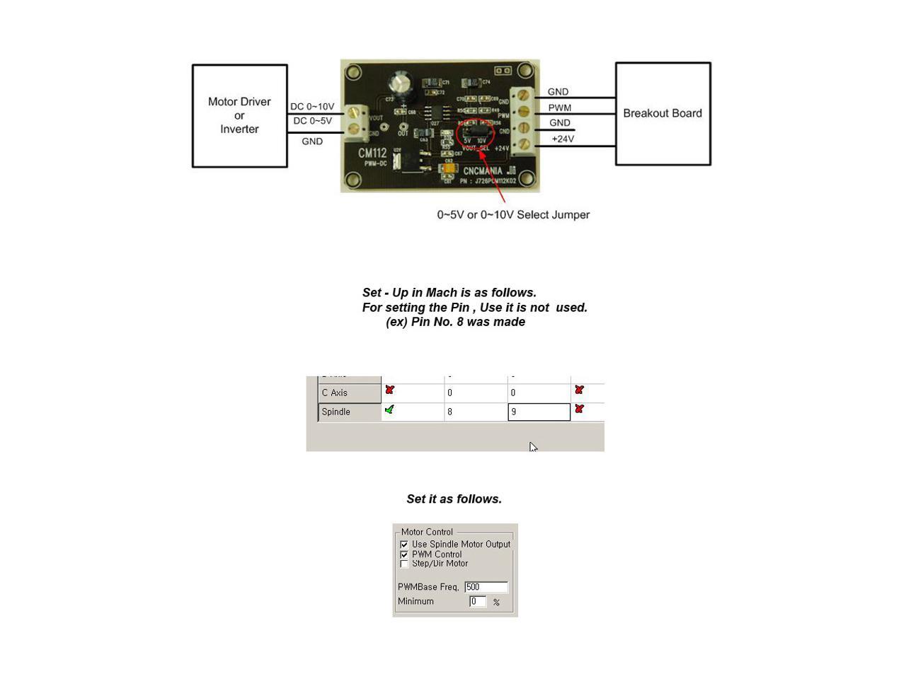 PWM to DC Voltage, Mach3, Conversion Board for Speed Control of Spindle ...