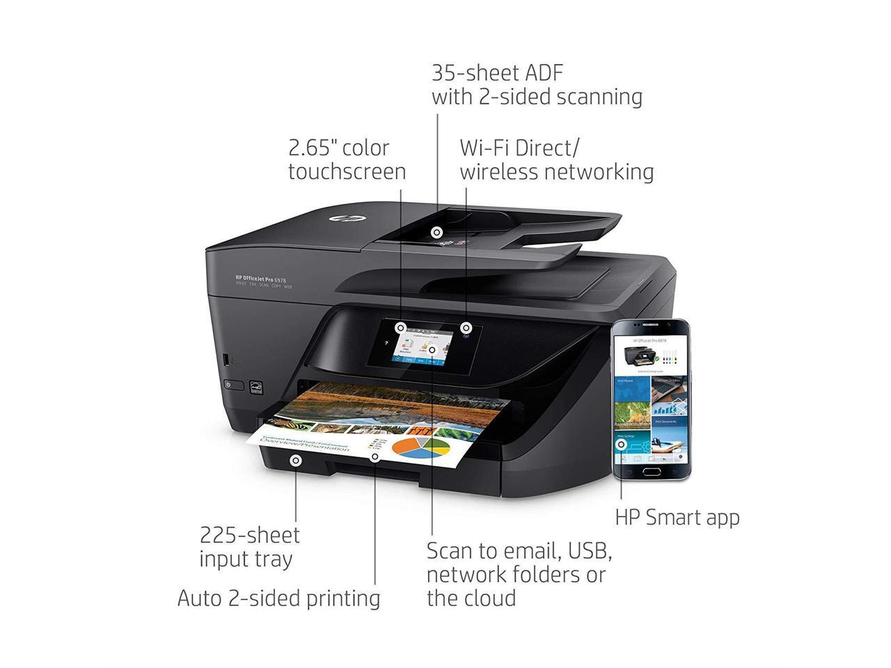 HP OfficeJet Pro 6978 All-in-One Wireless Printer With Mobile Printing ...