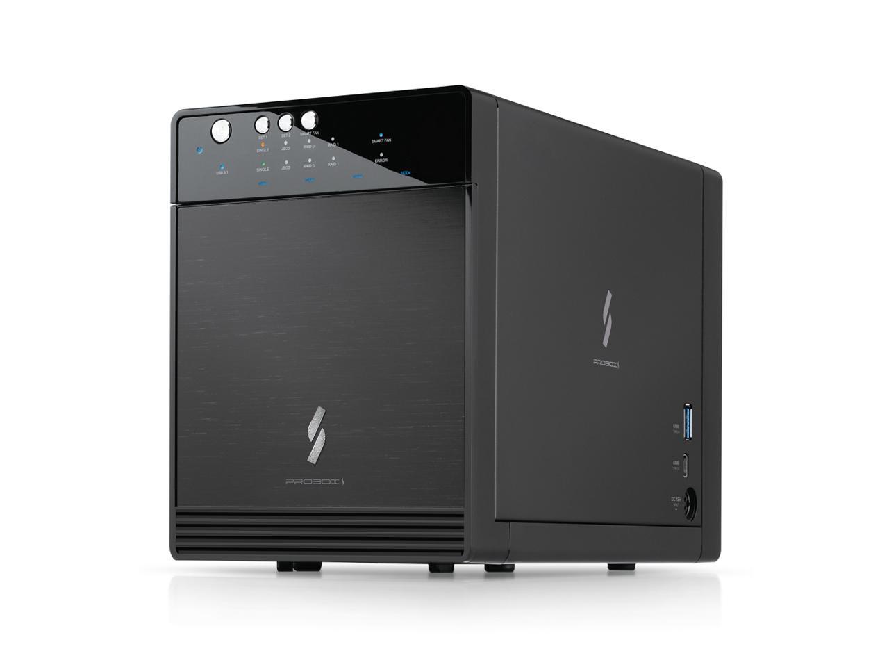 Mediasonic Raid USB 3.2 Type C 4 Bay 3.5 SATA Hard Drive Enclosure with ...