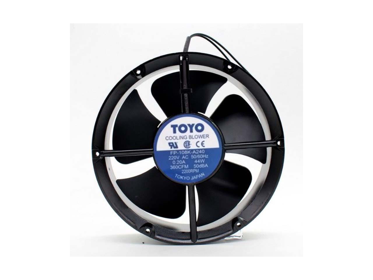 TOYO 22060 FP-108K-A240 220V AC 0.2A 44W 360CFM 50dBA 2200RPM 2Wire Industrial Fan - Newegg.com