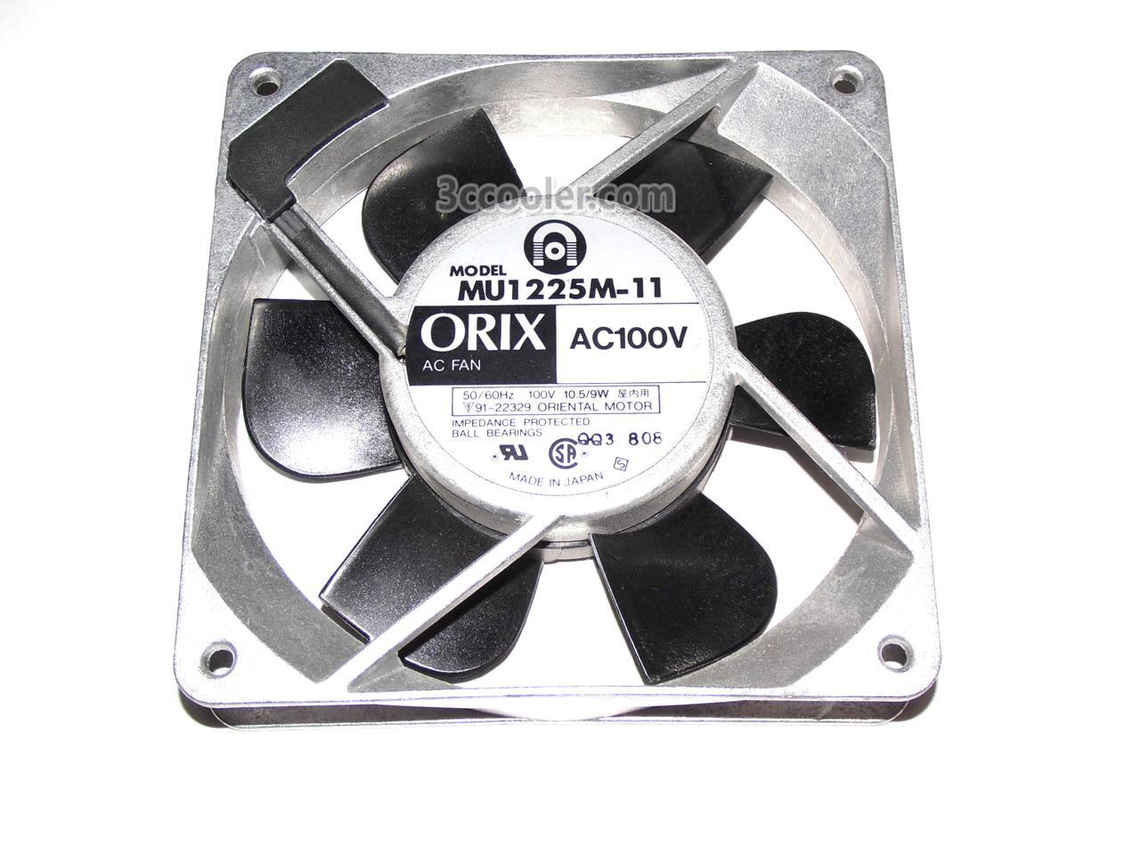 ORIX 12025 MU1225M-11 100V 10.5/9W 2Pin oriental motor , Fan with ...