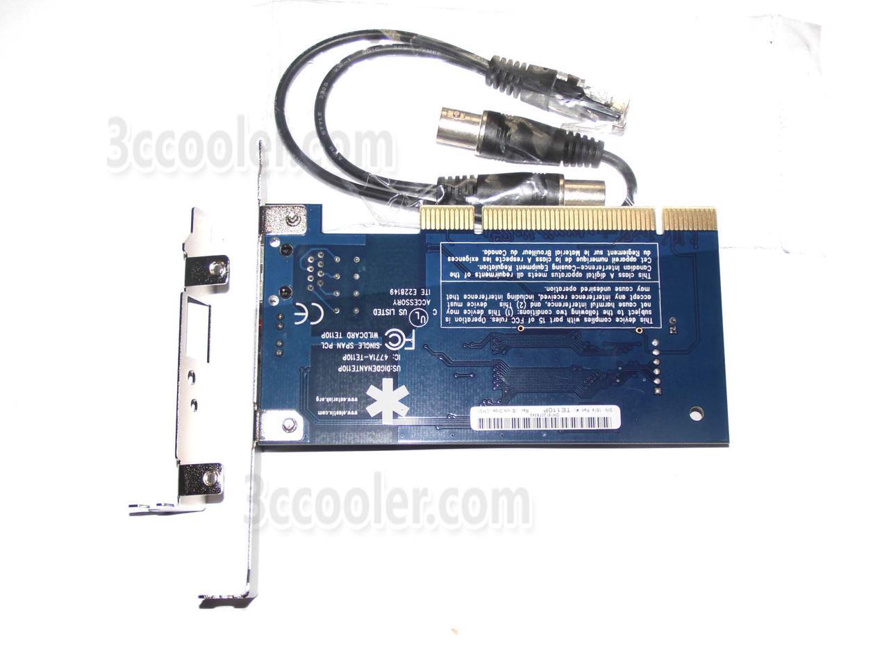 TE110 Single T1/E1 PCI Interface voip Digital asterisk Card with BNC ...