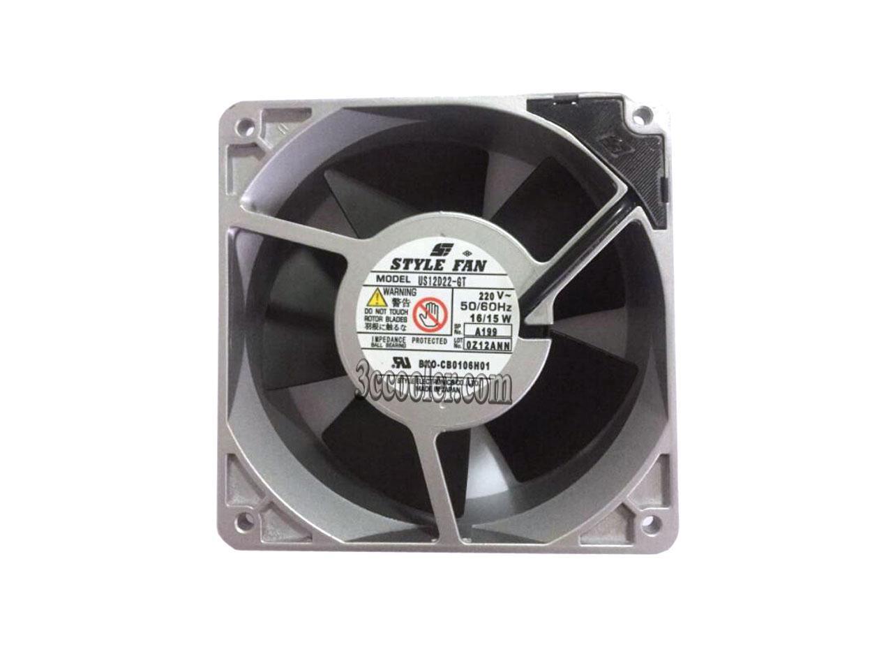 STYLE Fan 12CM 120*38mm US12D22-GT 220V 50/60Hz 16/15W AC Fan Cabinet ...