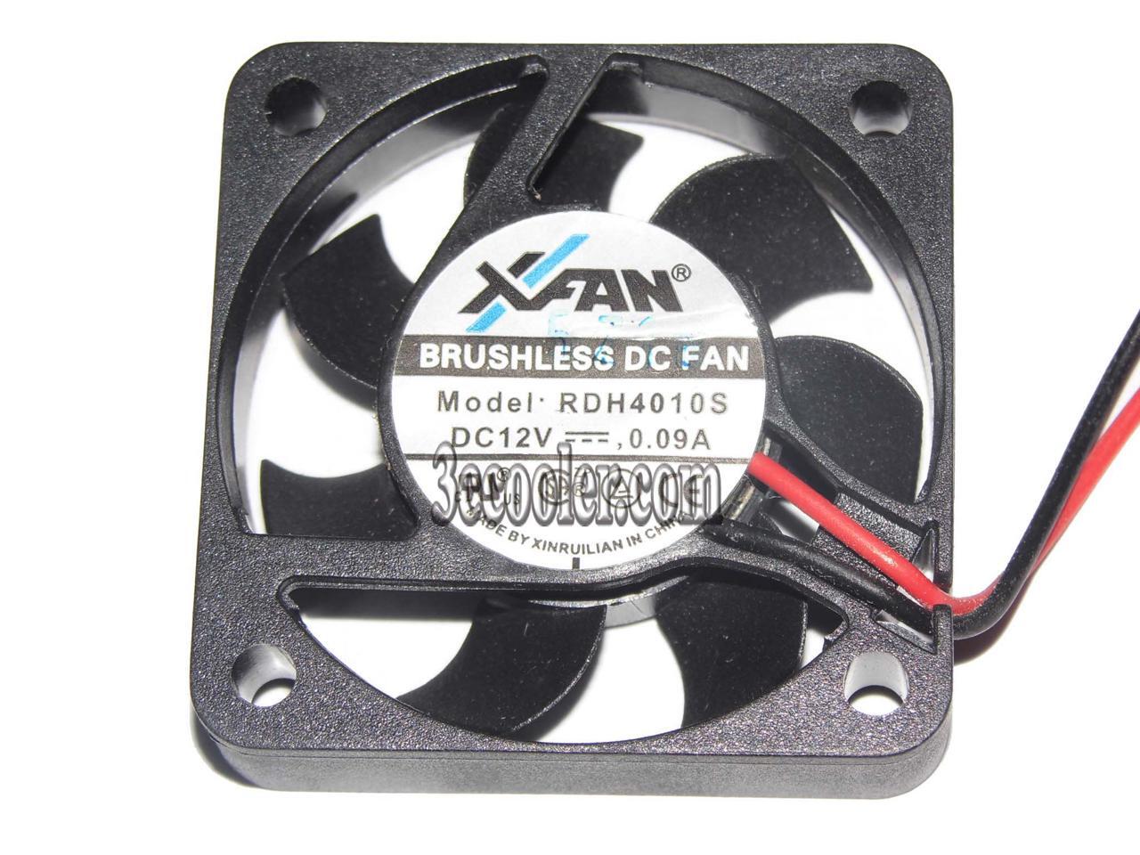 Xfan 40*10MM RDH4010S 12V 0.09A 2 wires 4CM case fan switch router cpu ...
