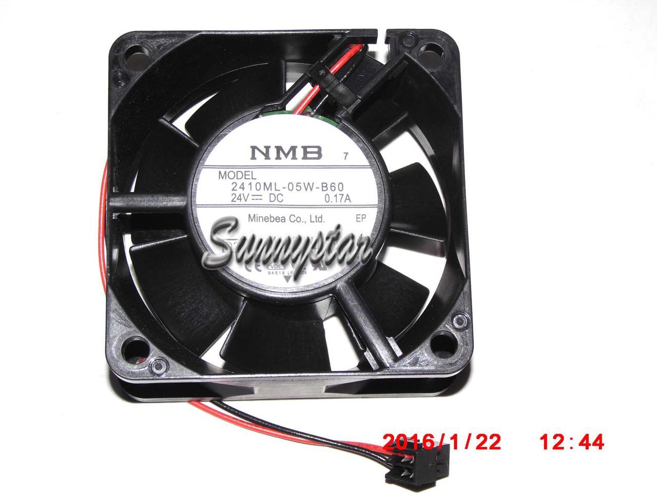 DC Square Cooler of NMB 6025 2410ML-05W-B60 24V 0.17A 2-Wires 2 Pins ...