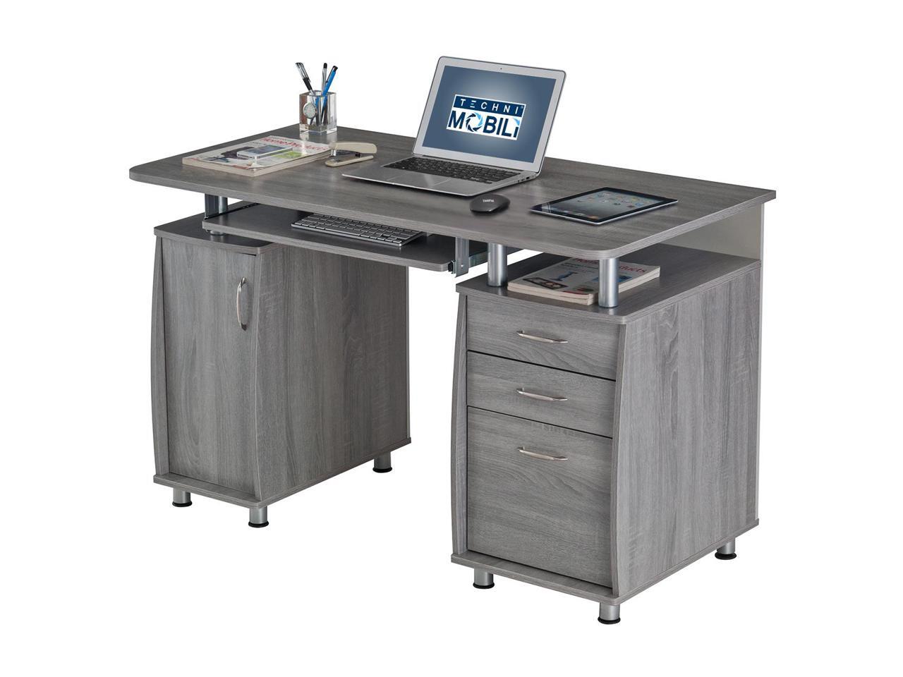 Techni Mobili Complete Workstation Computer Desk with Storage. Color ...