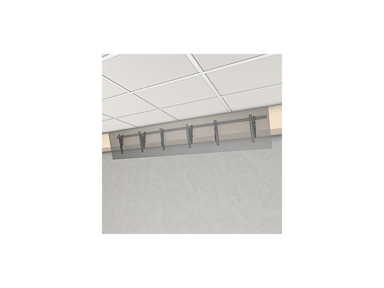 Wall mounted unistrut menu board brackets with plumb and tilt ...