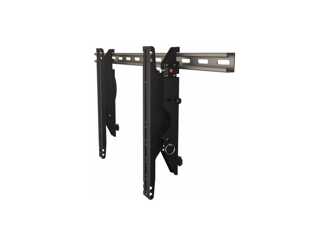 Wall mounted unistrut menu board brackets with plumb and tilt ...