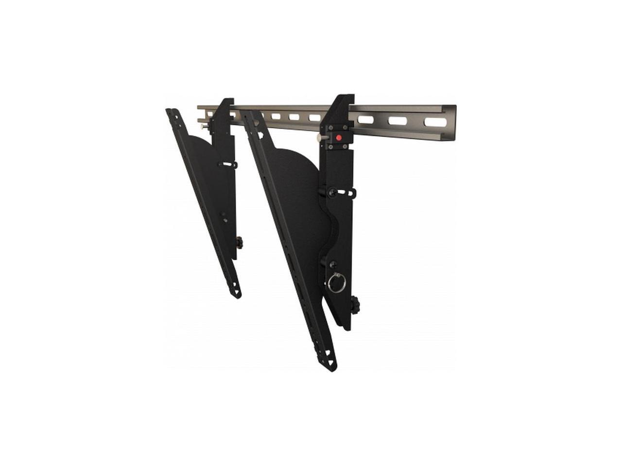 Wall mounted unistrut menu board brackets with plumb and tilt ...
