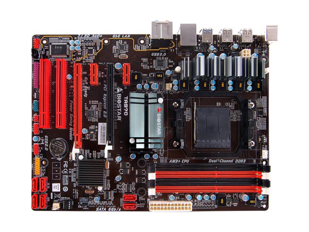 Refurbished: BIOSTAR TA970 Ver. 5.0/5.1/5.2 AM3+ AMD 970 + SB950 SATA ...