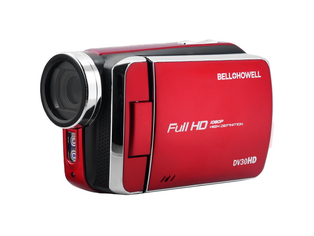 Bell & Howell DV30HD 1080p HD Video Camera Camcorder (Red) - Newegg.com