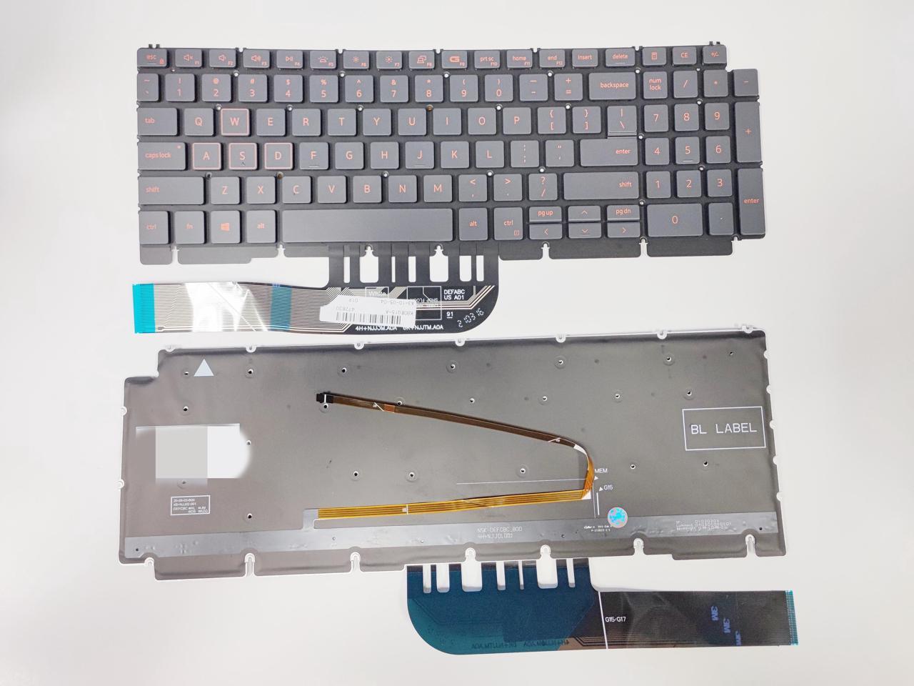 New keyboard for Dell G15 (5510),G15 (5511),G15 5515,G15 5520 0H4XRJ ...