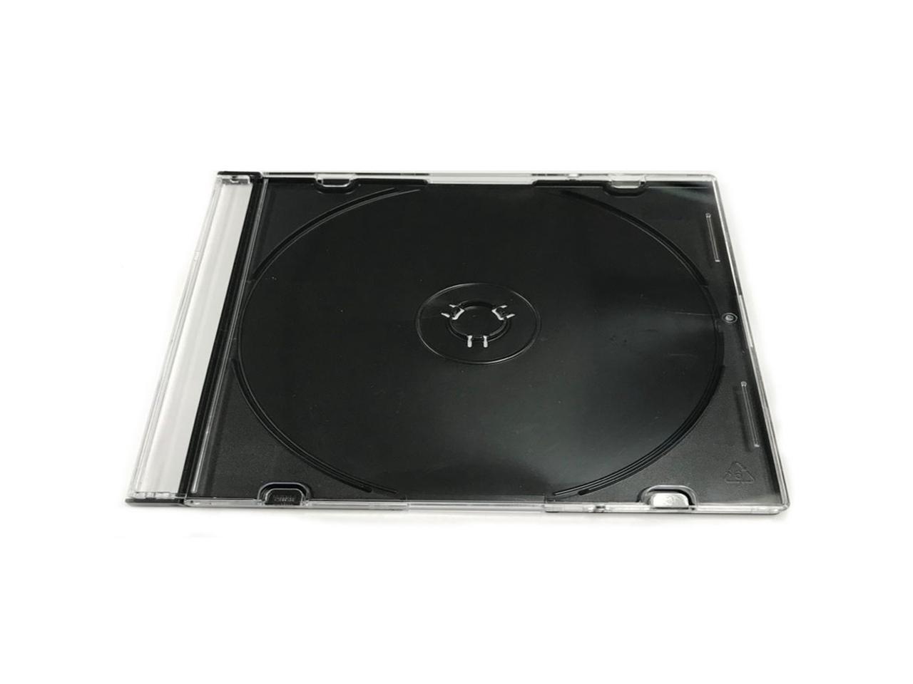 Slim 5.2mm Jewel Case Thin Clear Single CD DVD Disc Storage w/Built-in ...