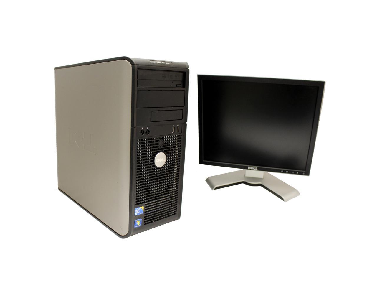 Refurbished: Dell OptiPlex 760 Tower Desktop with 19" LCD Core 2 Duo 3. ...