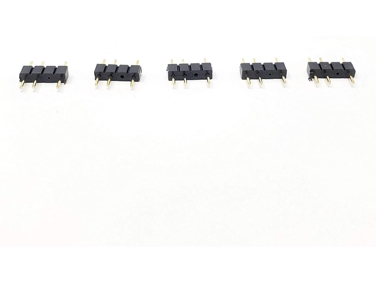 MICRO CONNECTORS 3-Pin Addressable RGB (ARGB) 1 to 4 Splitter Cable ...