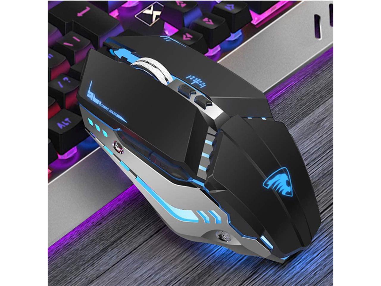 TENMOS T12 Wireless Gaming Mouse Rechargeable, 2.4G Silent Optical ...