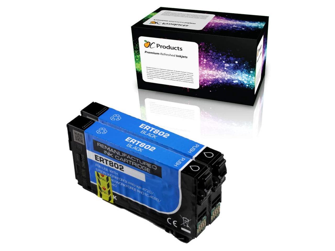 OCProducts Ink Cartridge Replacement 2 Pack for Epson 802 Black for ...