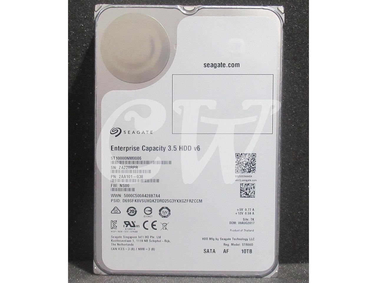 ST10000NM0086 Seagate ENTERPRISE 2AA101-038 10TB 7.2K RPM 6Gb/s 3.5 ...