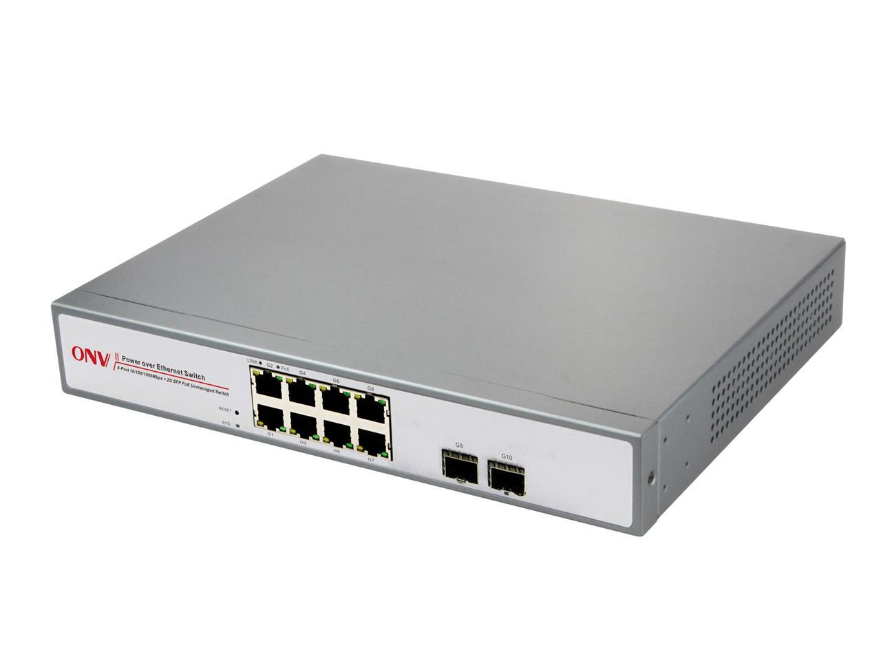 ONV-POE33108PF PoE switch comes with 8x 10/100/1000Base-T RJ45 Ethernet ...