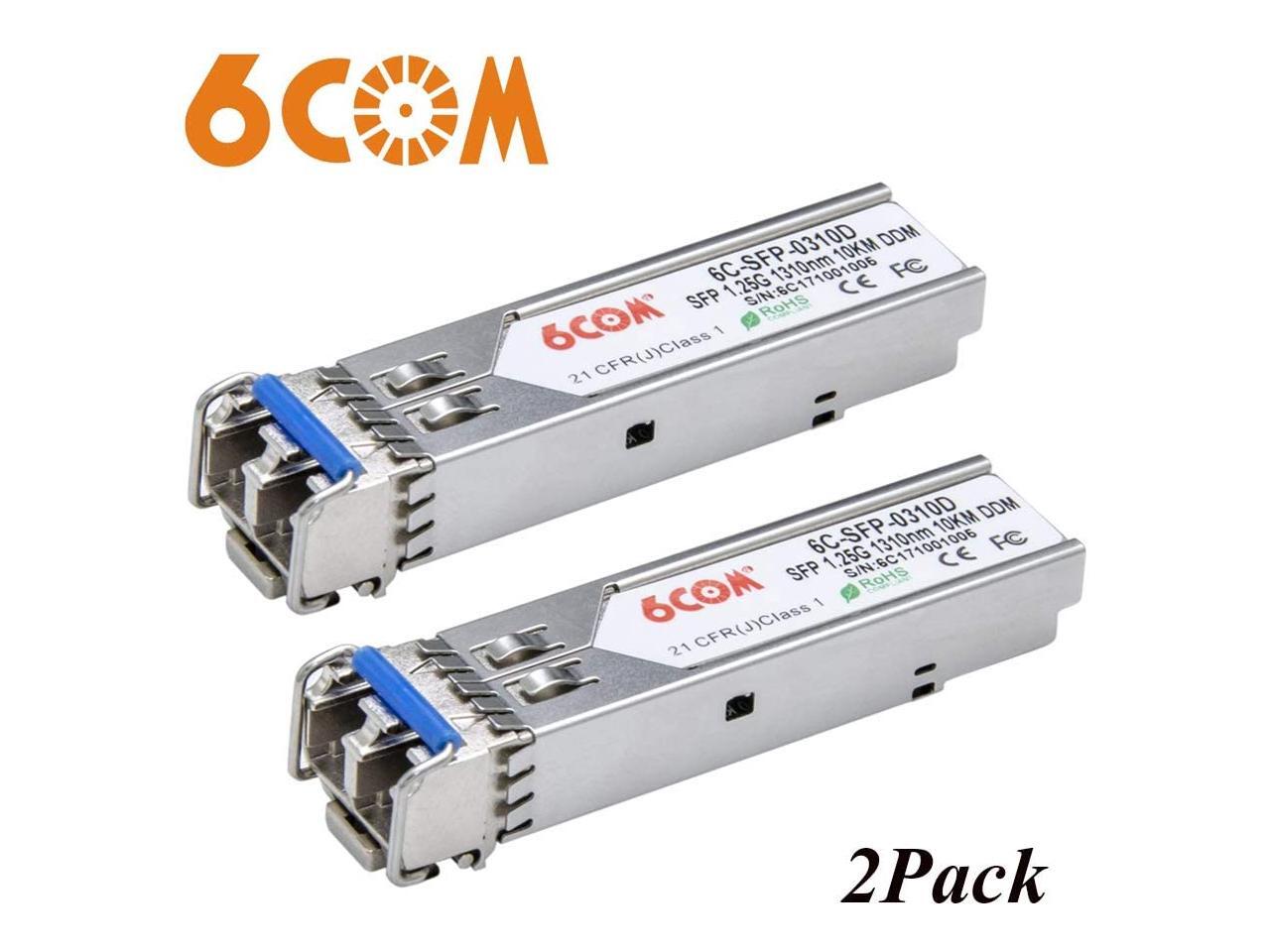 6COM Gigabit SFP Transceiver, 1000BASE-SX LC Multi-Mode Module ...