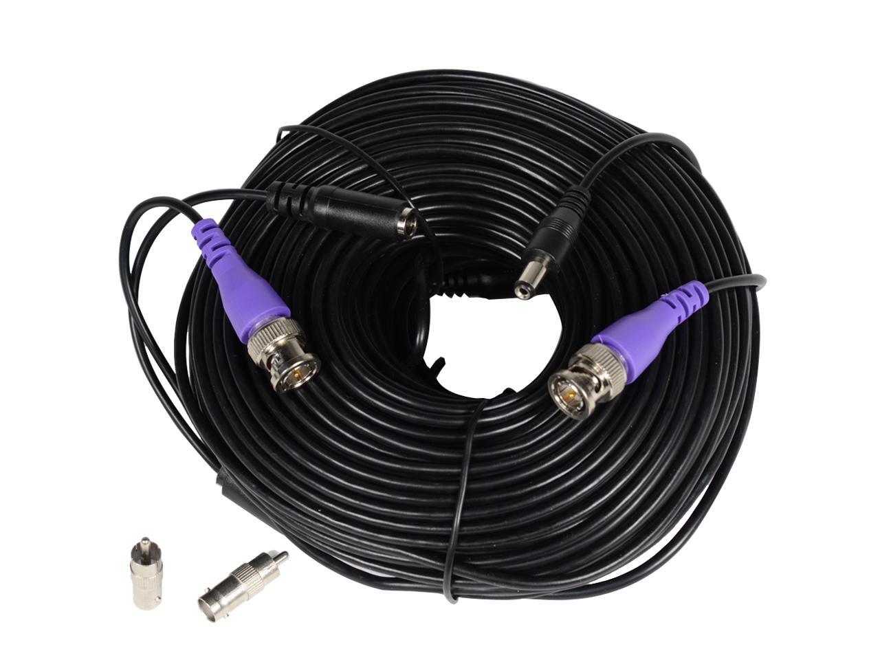 VideoSecu 4 Pack 150 Feet Video Power Extension Cable Pre-made All-in ...