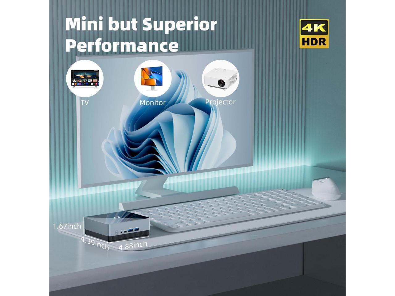 CyberGeek Nano Win 11 Pro Mini PC, Intel N5095A Quad-Core(Beat N5105 ...