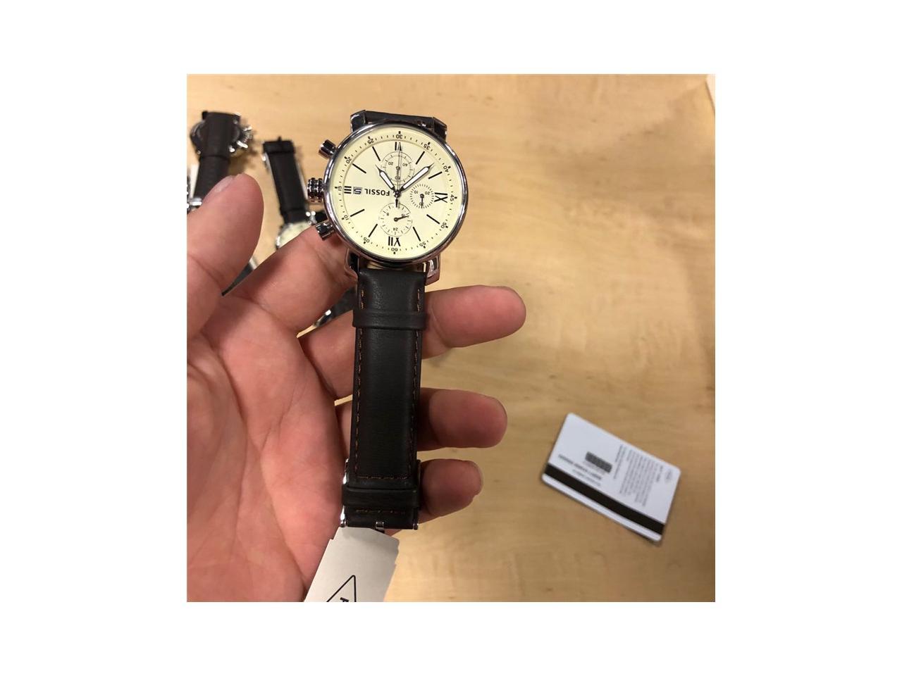 Fossil BQ1007 Rhett Chronograph Brown Leather Men's Watch - Newegg.com