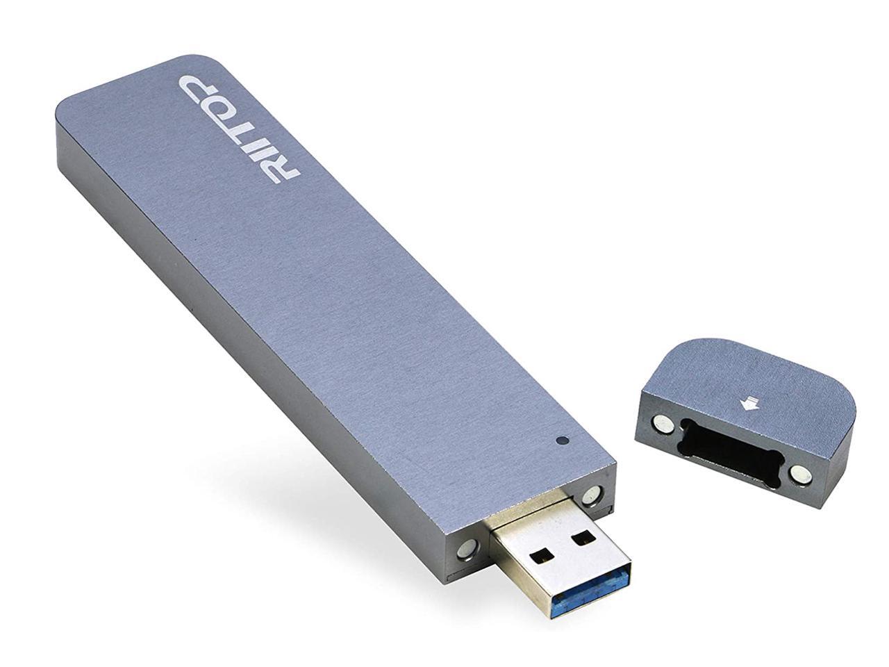 Extermal NVMe to USB Enclosure Case 10Gbps, For PCIe NVMe M Key and B+M ...