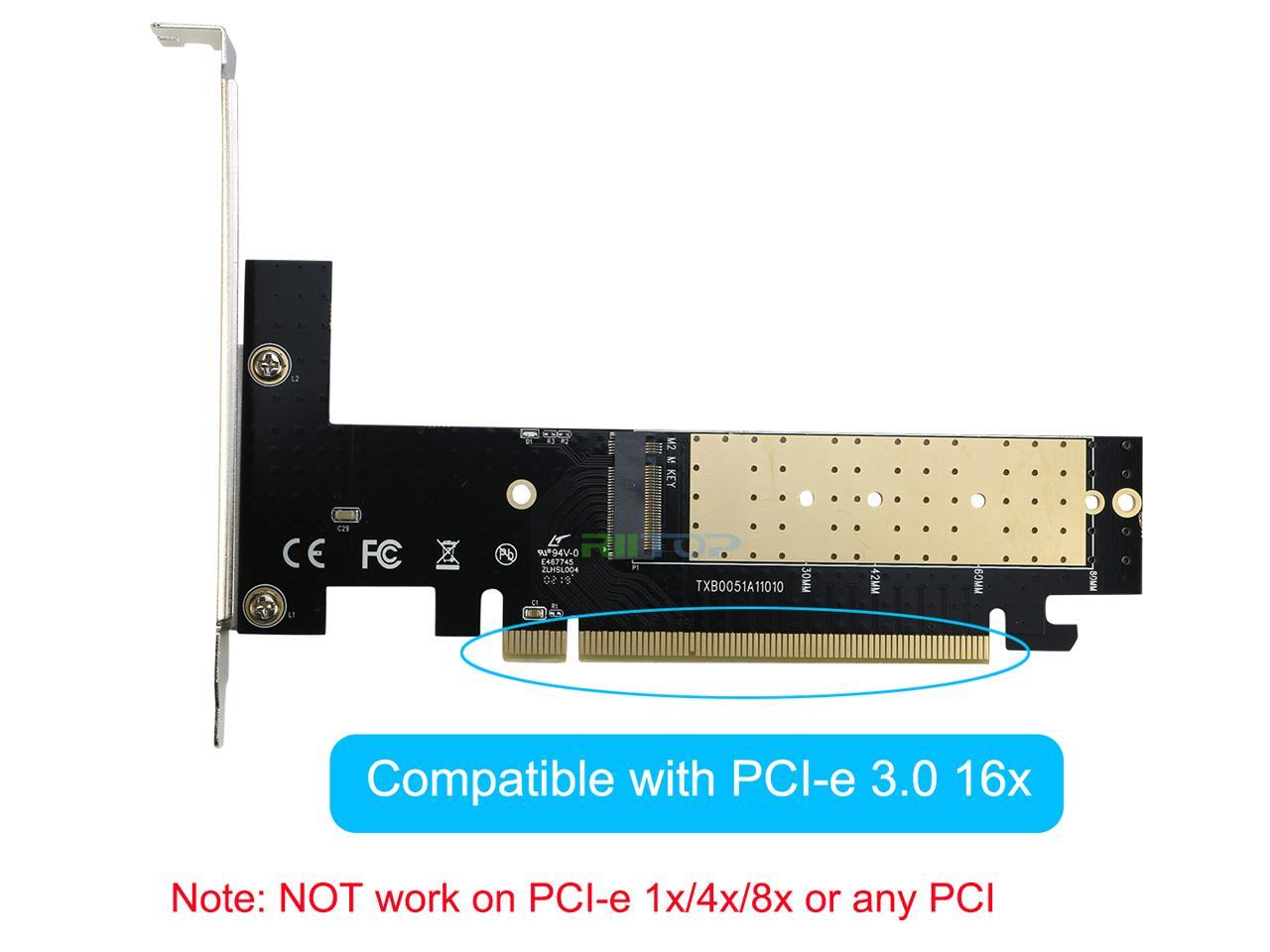 RIITOP M.2 NVMe to PCIe Adapter Card for M.2 PCIe M Key NVMe SSD ...