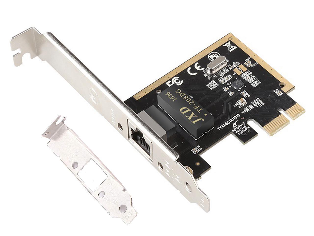 Gigabit Ethernet PCI-e Express x1 1000M Network Adapter LAN Card RJ45 with Low Profile Bracket ...