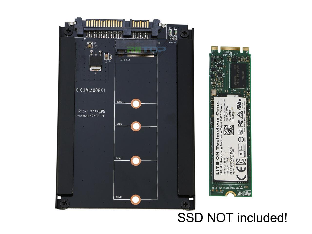 NGFF to SATA Converter Adapter, RIITOP M.2 NGFF SATA SSD to 2.5 inch ...