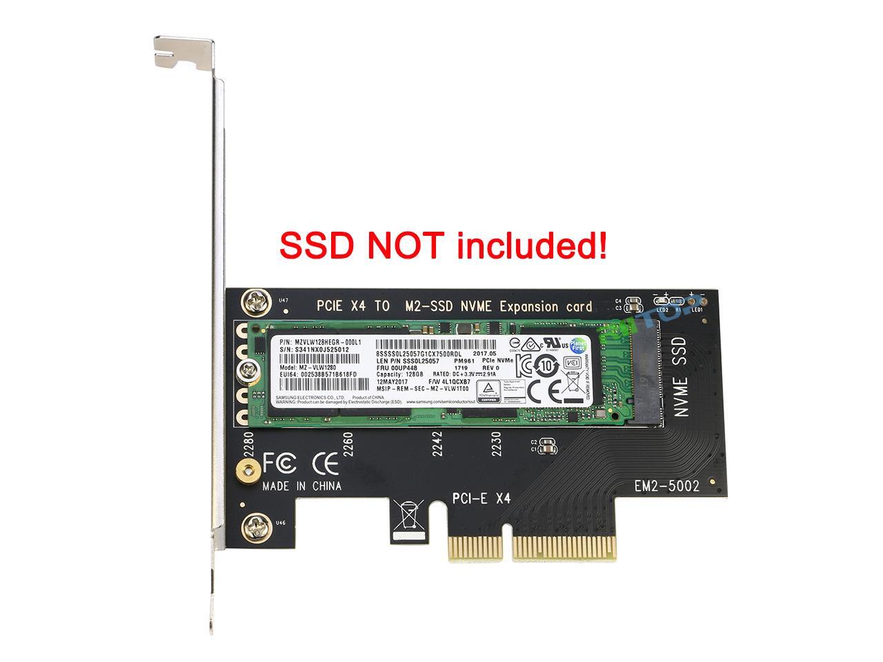 RIITOP NVMe PCIe Adapter, PCI-e 3.0 x4 to NVMe AHCI SSD Converter ...