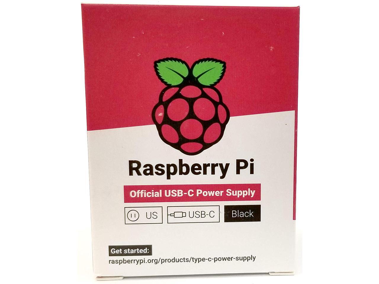 Official Raspberry Pi 4 4B Power Supply, Output: 5.1V / 3A, USB-C, 1.5m ...