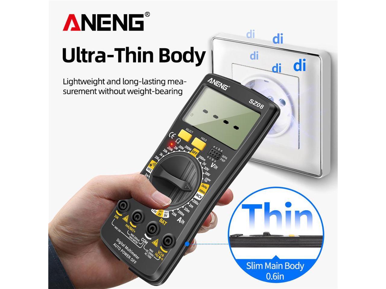 ANENG SZ08 Digital Multimeter Ultra-thin Storage Professional ...