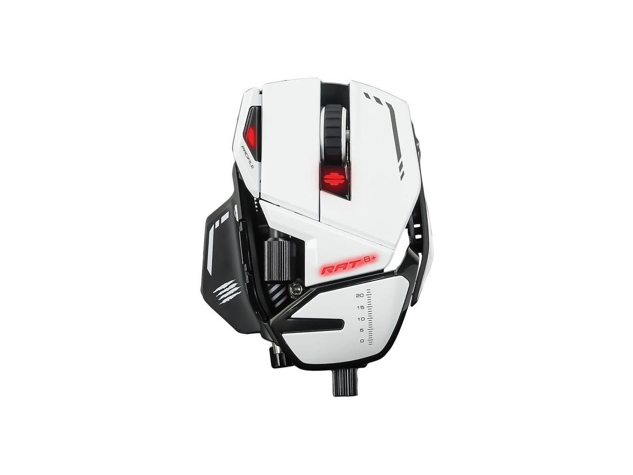 MAD CATZ R.A.T. 8+ Optical Gaming Mouse - White (MR05DCAMWH00) - Newegg.com
