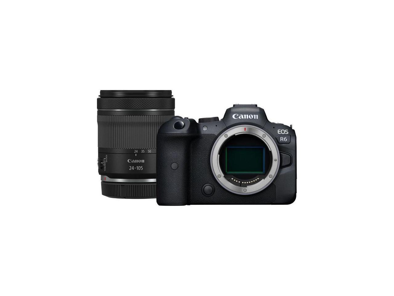 Canon EOS R6 Mirrorless Digital Camera with RF 24-105mm f/4 L IS USM ...