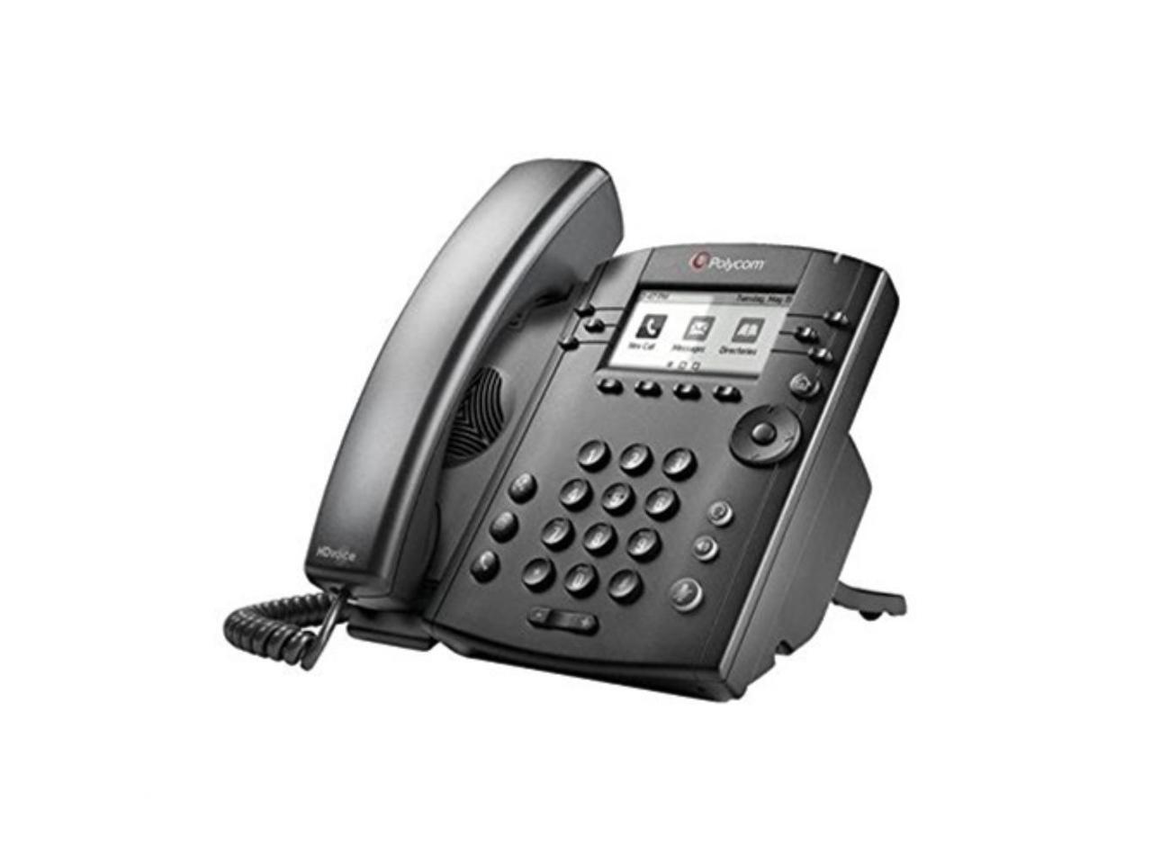 Polycom VVX 301 (2200-48350-019) Skype for Business Media Phones, PoE ...