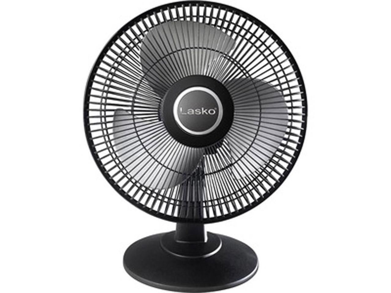 Lasko 12" Oscillating Table Fan, Black 2018 - Newegg.com