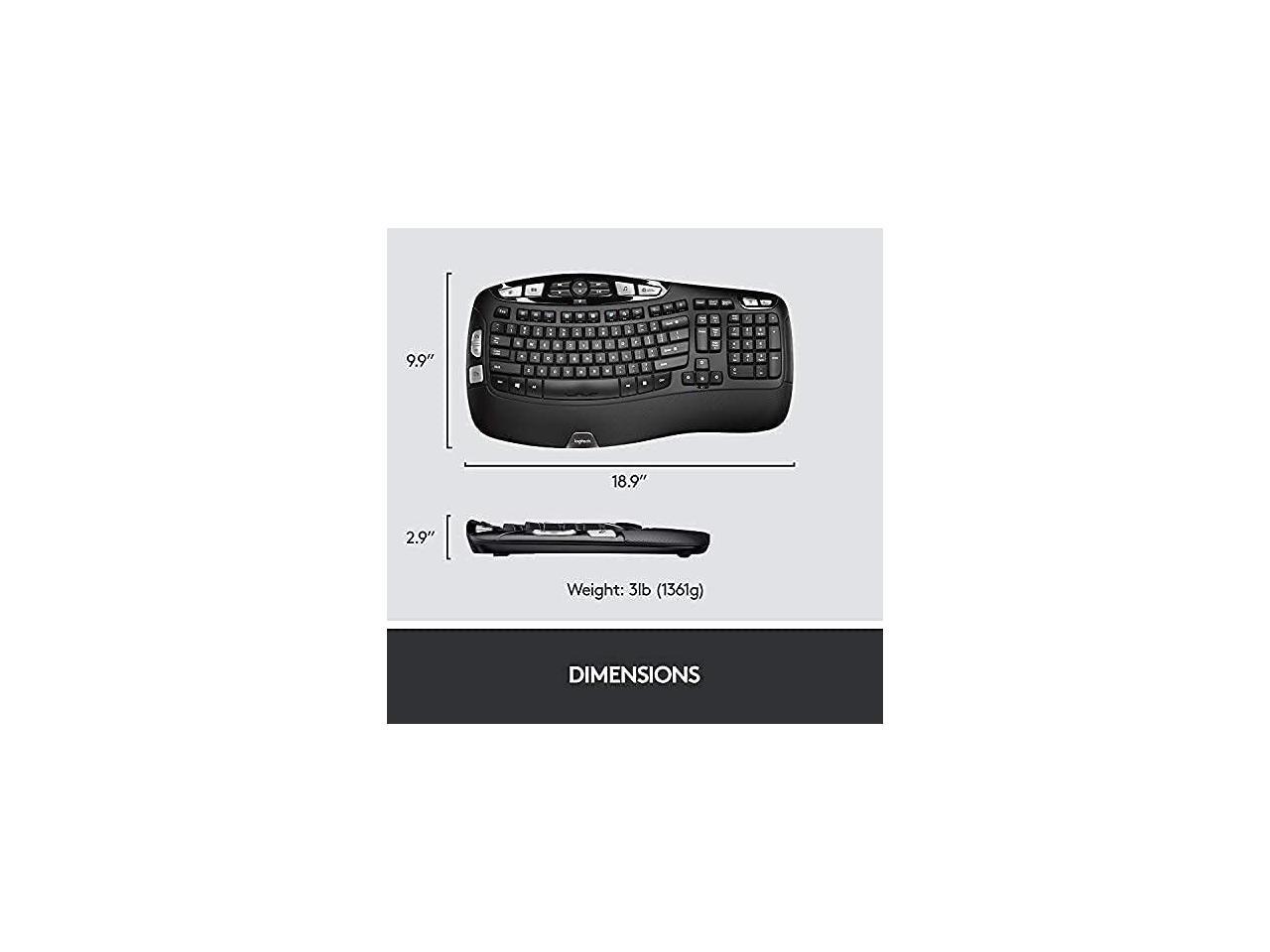 Logitech MK570 Wireless Wave Keyboard and Mouse Combo - Newegg.com