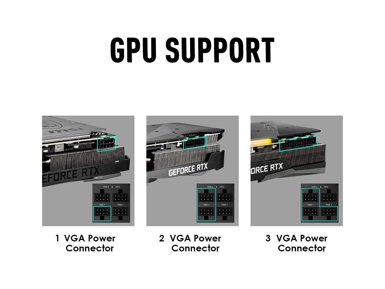 MSI MPG Series A850GF Power Supply (PSU): 850 Watt, Full Modular, 80 ...