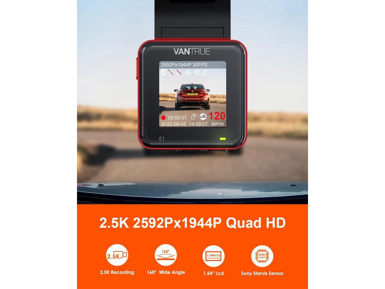 Vantrue E1-G 2.5K WiFi GPS Mini Dash Cam 1944P Voice Control 1.54" LCD Front Car Dashboard ...