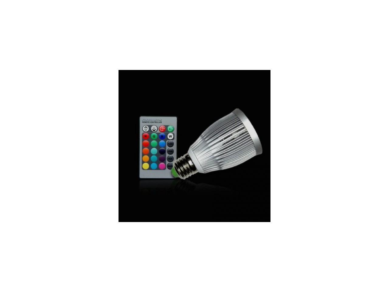 7W E27 RGB LED Spot Light Spotlight Bulb Lamp 16 Colors with Remote ...