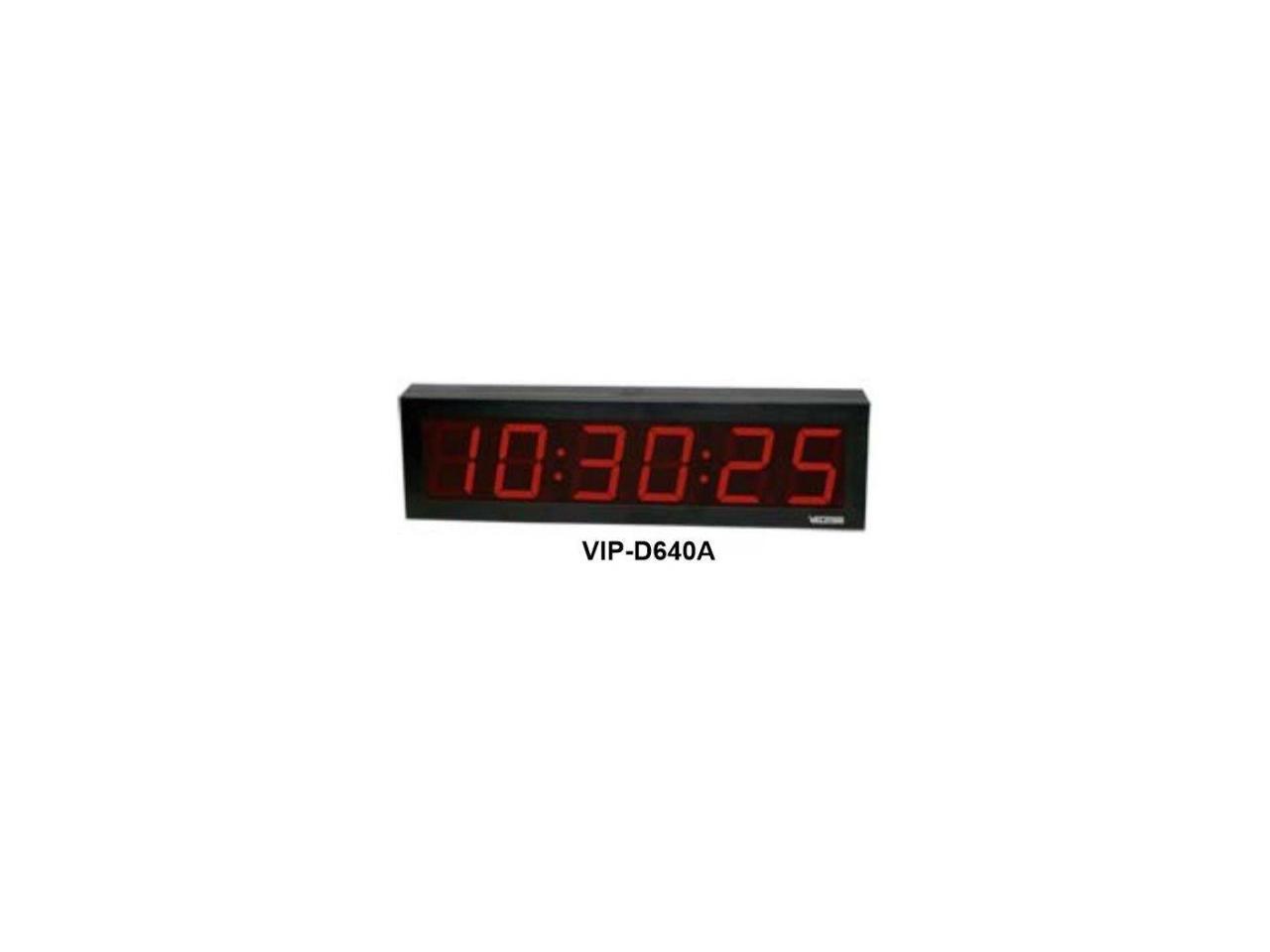 Valcom VIP-D640A IP PoE 6 Digit, 4 inch Digital Clock, Part No# VIP ...